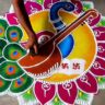 10 Best Saraswati Rangoli Designs For Vasant Panchami 2024 - Flickonclick