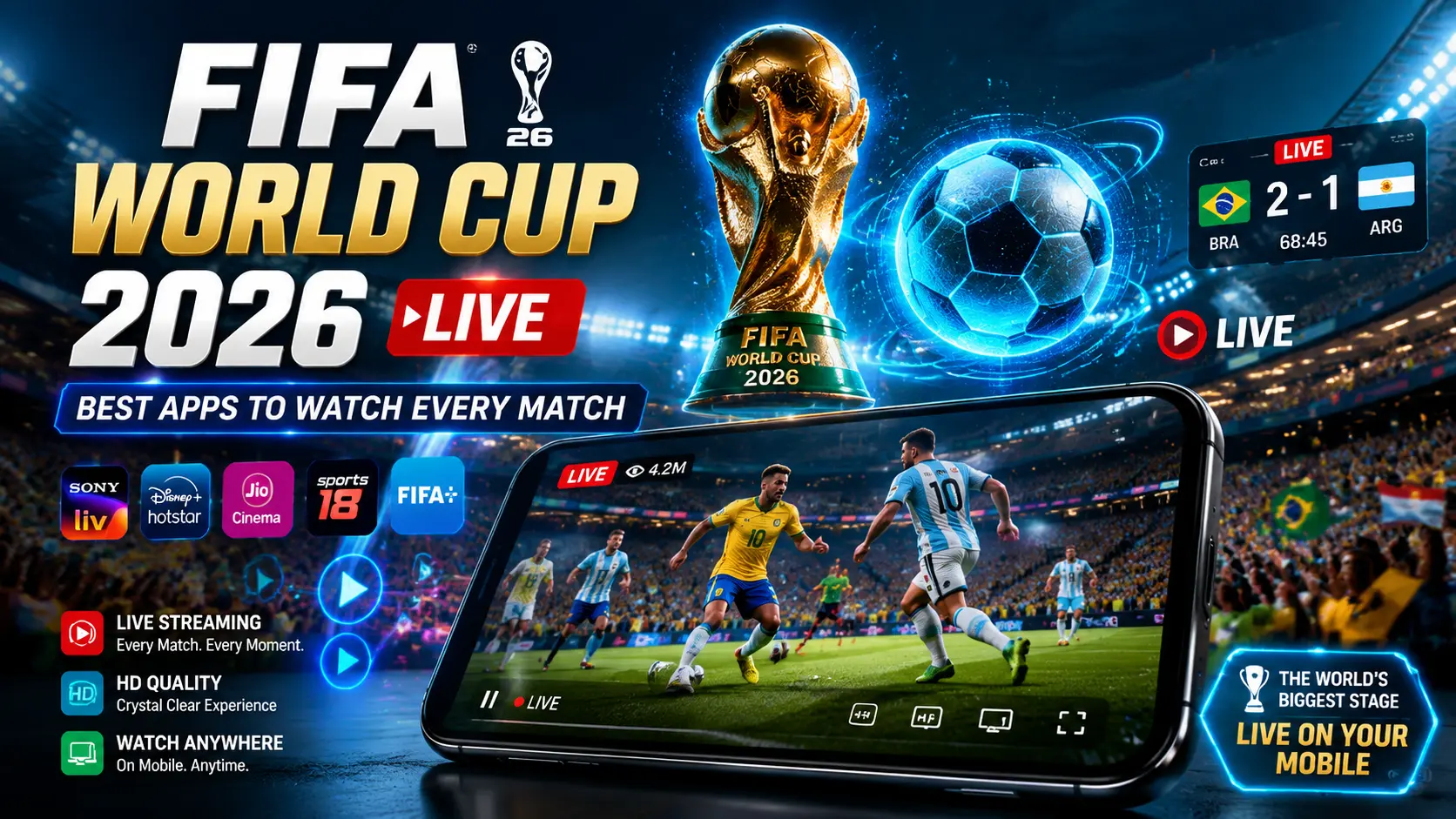 Best Apps To Watch FIFA World Cup 2026 Live In India Best Apps To Watch FIFA World Cup 2026 Live In India